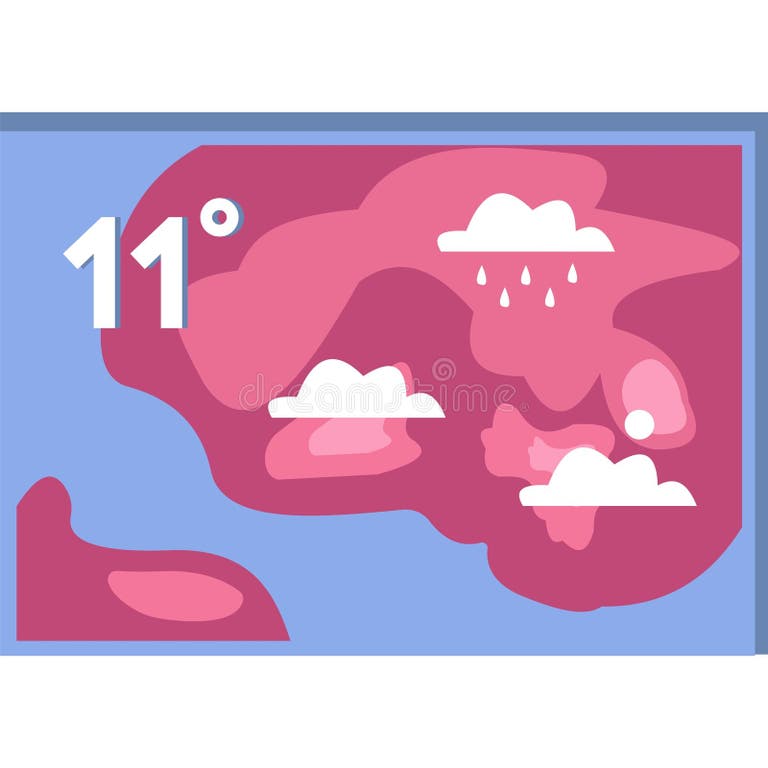 Weather Forecast Vector Widget Icon App Template Stock Illustration ...