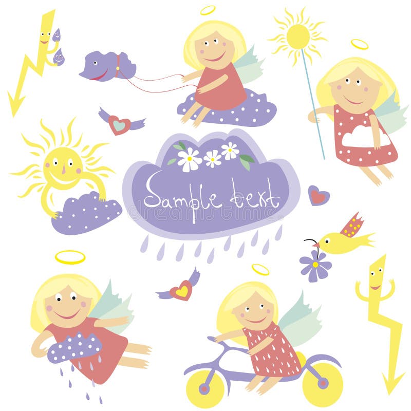 Weather girl stock vector. Illustration of white, girls - 32647097