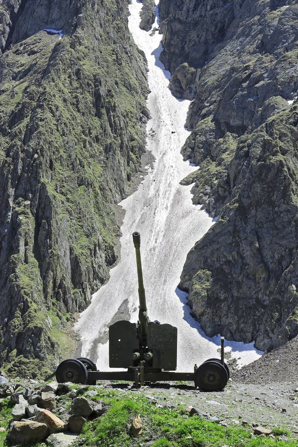Weather Gun between the Mountains Editorial Photography - Image of shot ...