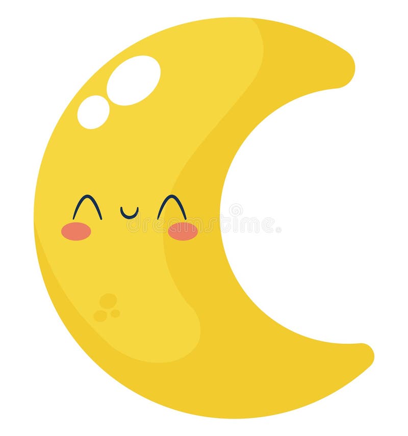 Weather half moon cute stock vector. Illustration of weather - 310838086