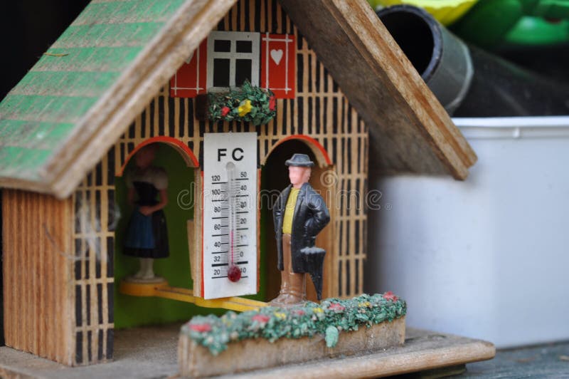 Weather House with Temperature Stock Image - Image of summer, nature ...