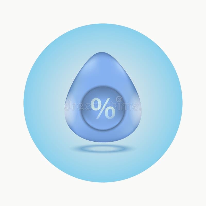 Weather Humidity Percent Icon Design Vector Illustration Stock Vector ...