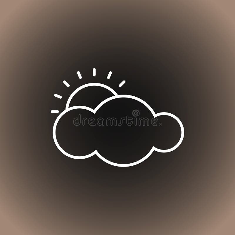 Weather Icon On Beige Background Stock Vector - Illustration of line ...