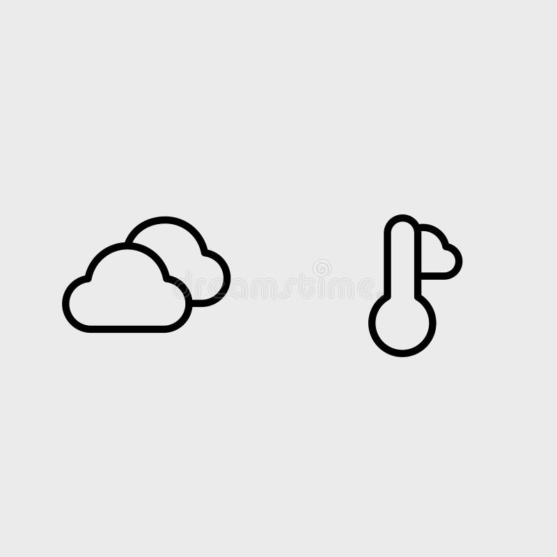 Weather Icon and Weather Prediction Vector Symbol Set Stock ...