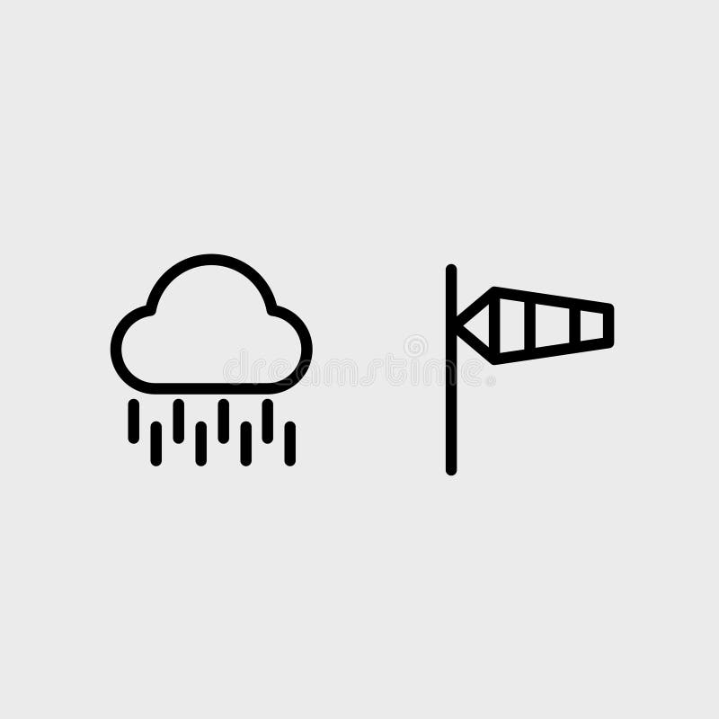 Weather Icon and Weather Prediction Vector Symbol Set Stock ...