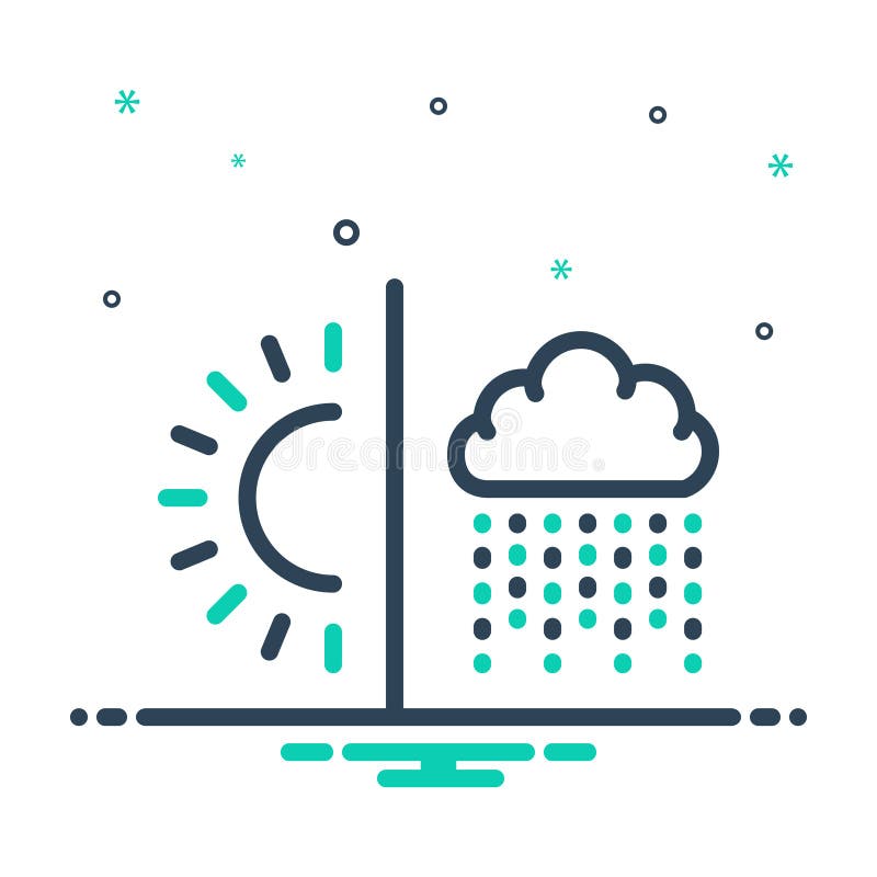 Changing weather ... stock illustration. Illustration of headlight ...