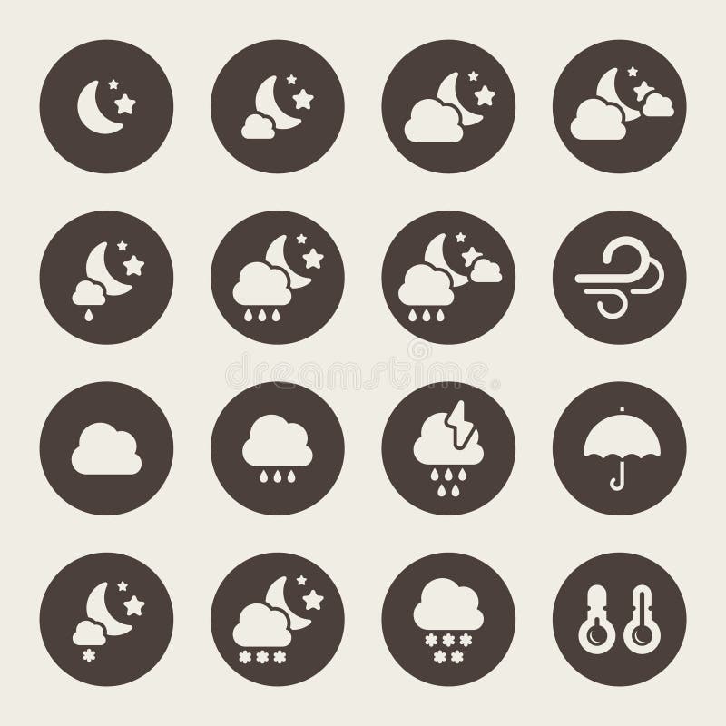 Weather icon set stock vector. Illustration of snow, graphic - 33801449