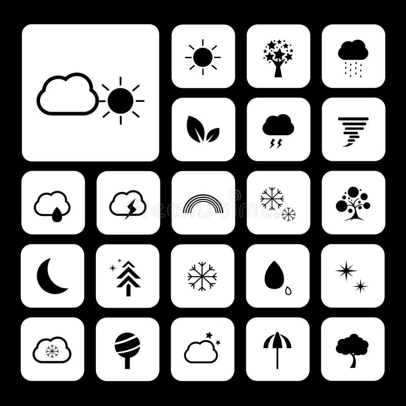 Weather icon set stock vector. Illustration of forecasting - 51269832