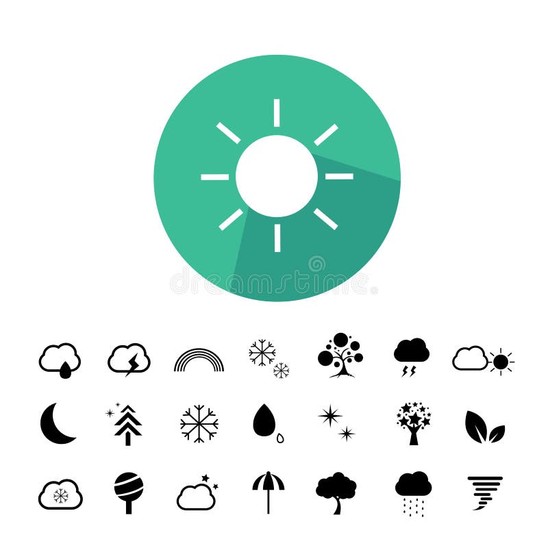 Weather icon set stock vector. Illustration of cloudscape - 51290490