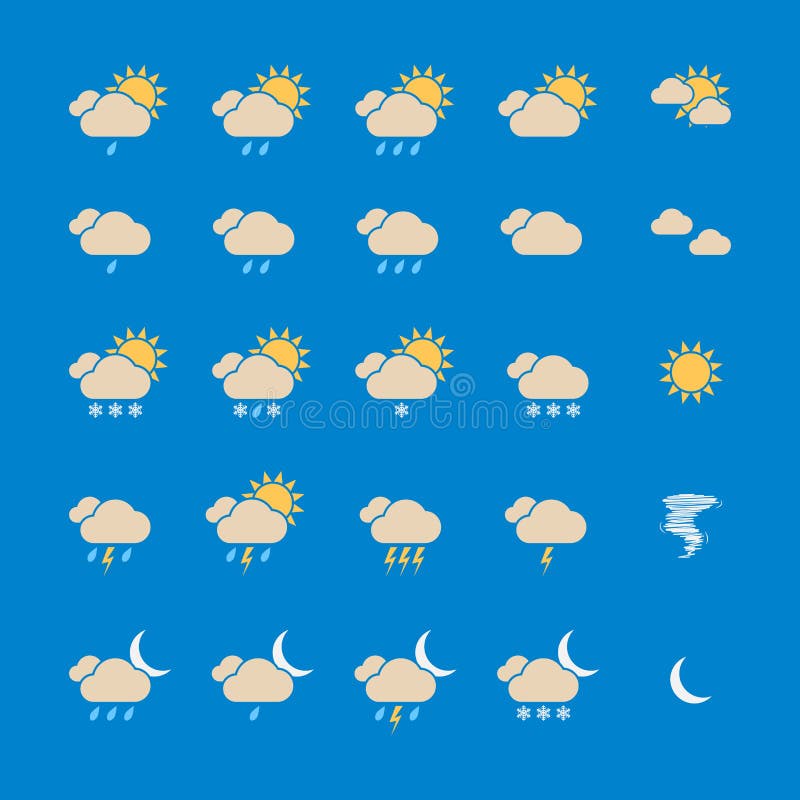 Cloud Icon Set stock vector. Illustration of computing - 35212527