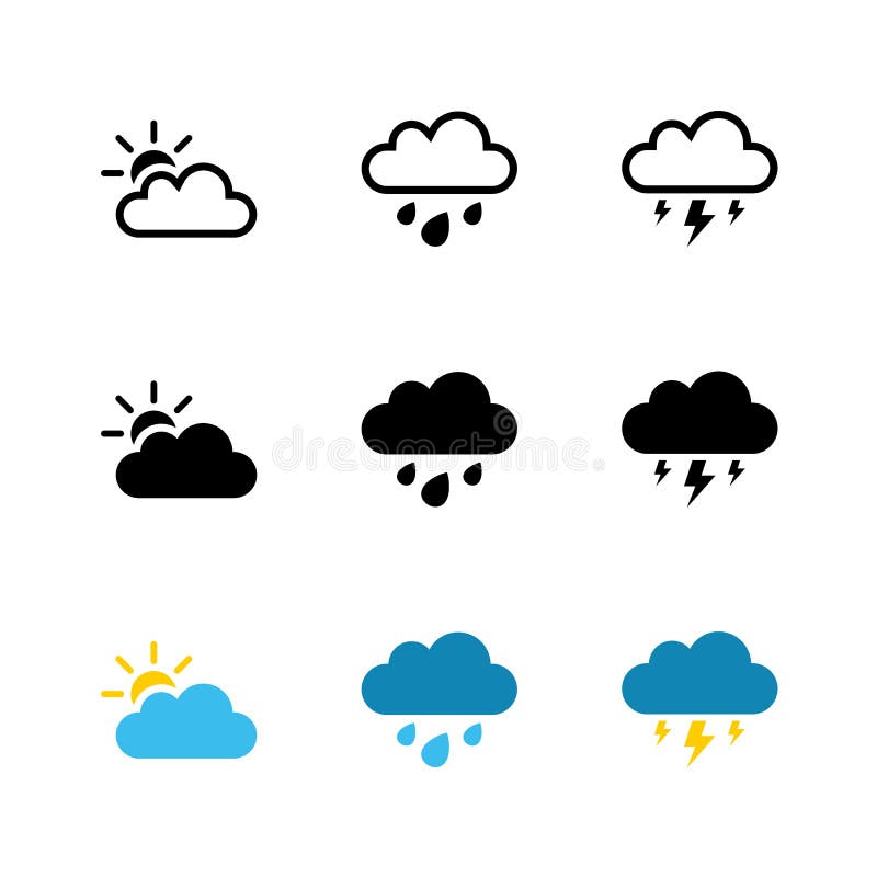 Weather Icon : Suitable for Environment and Weather Theme Stock Vector ...