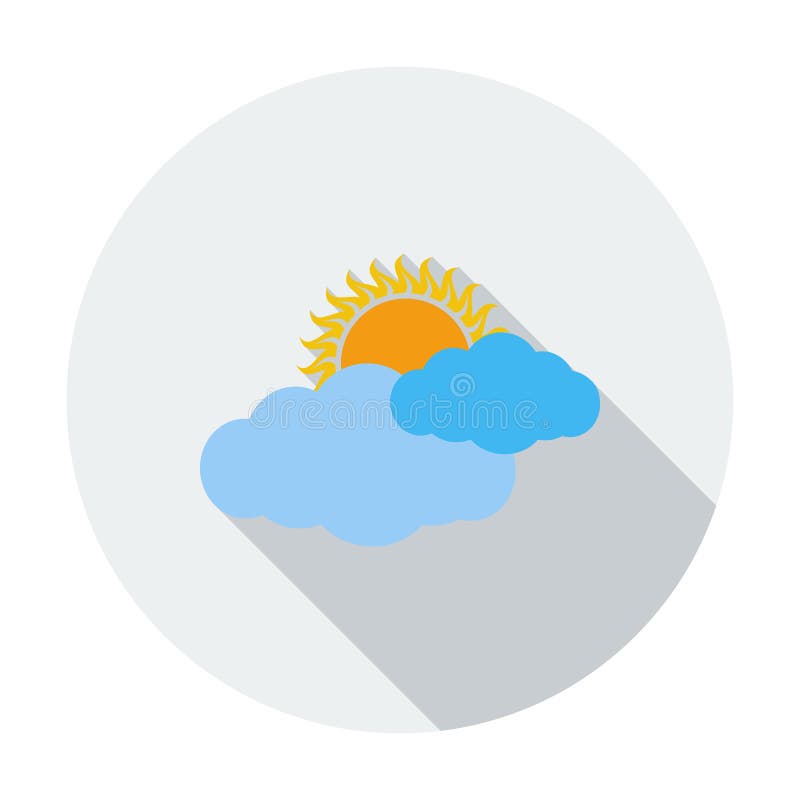 Weather Icon. Sun and Cloud. Stock Vector - Illustration of sunrise ...