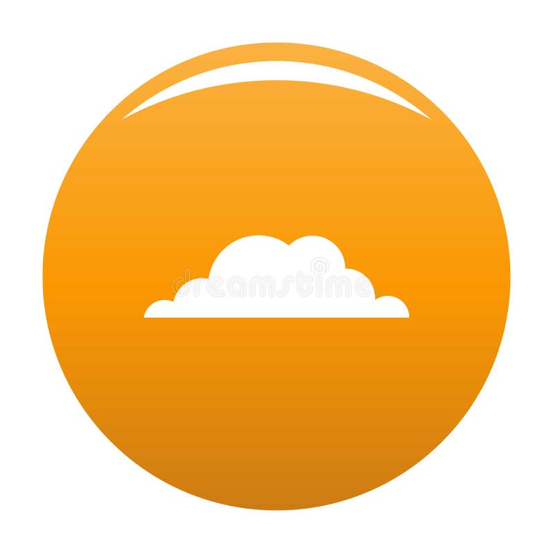 Weather icon vector orange stock vector. Illustration of cloudiness ...