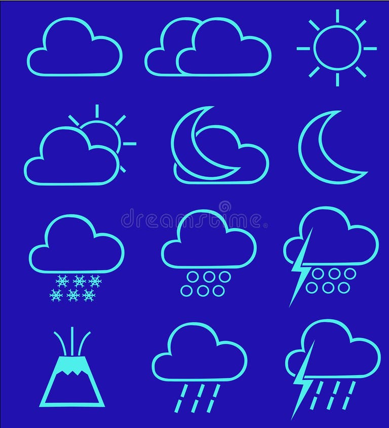 Weather Icons 1 Stock Illustrations – 122 Weather Icons 1 Stock ...