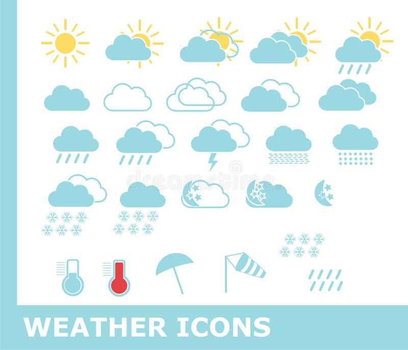 Weather Icons Blue Stock Illustrations – 12,119 Weather Icons Blue ...