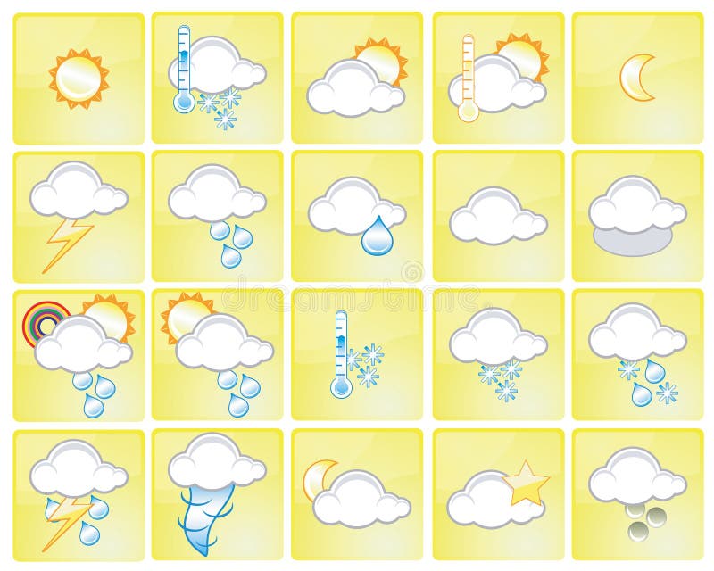 Weather icons stock illustration. Illustration of sign - 2833716