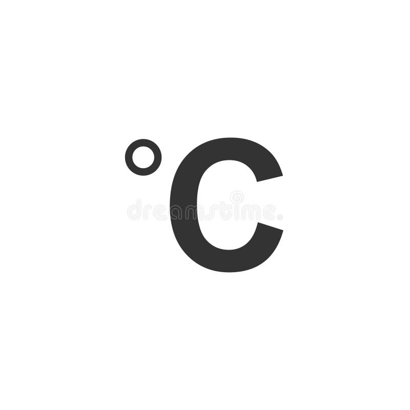 Celsius Icon. Simple Weather Isolated Icon on White Background. Flat ...