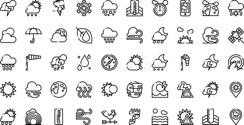 Weather Icons High-Quality Vector Icons Collection with Editable Stroke ...