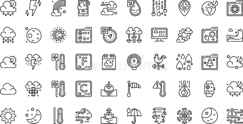 Weather Icons . High-Quality Vector Icons Collection with Editable ...