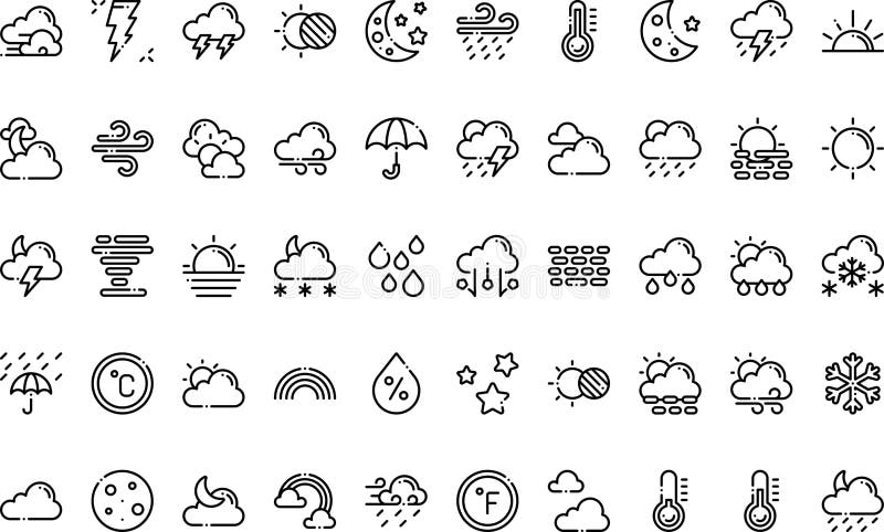 Weather Icons High-Quality Vector Icons Collection with Editable Stroke ...