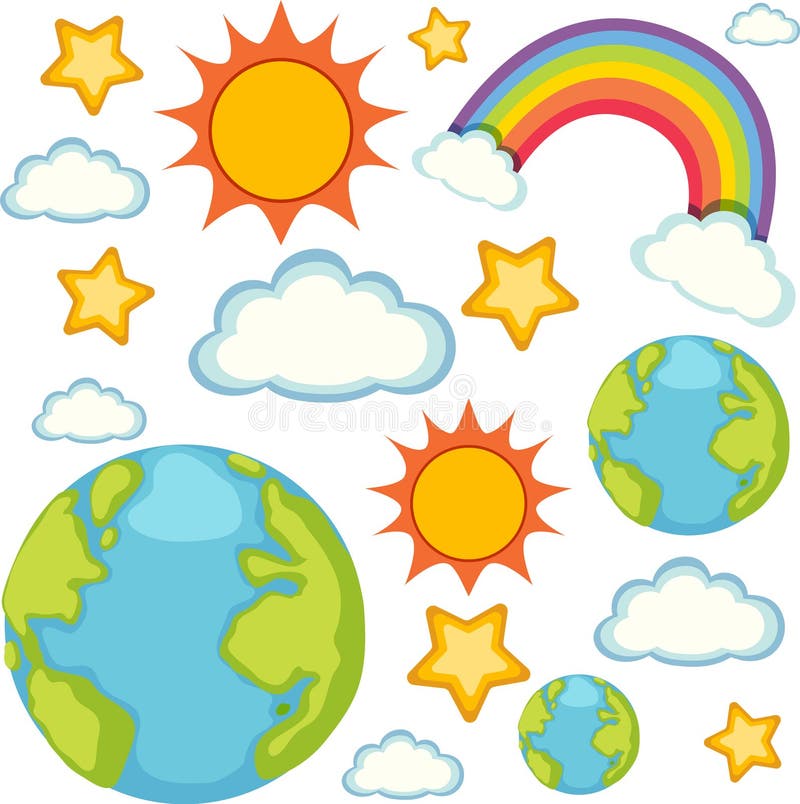 Weather Icons Seamless Pattern Stock Vector - Illustration of lightning ...