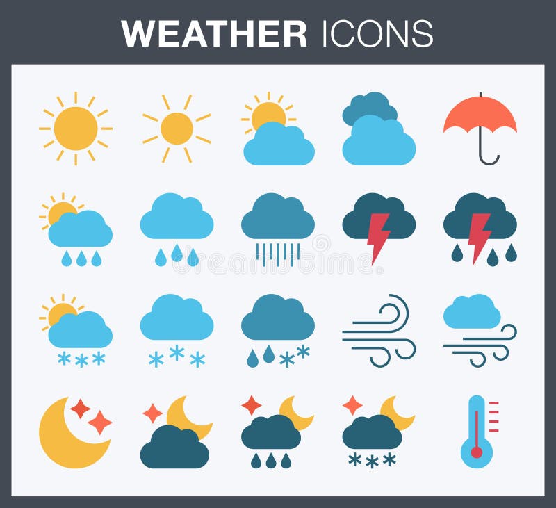 Weather icons. stock vector. Illustration of seasons - 86225919