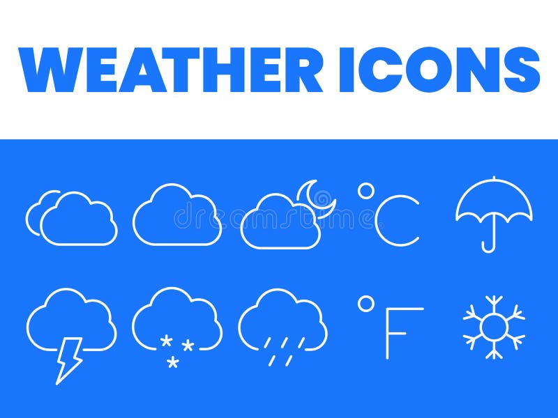 Weather Icons Set. Weather Forecast Icons Vector Stock Vector ...
