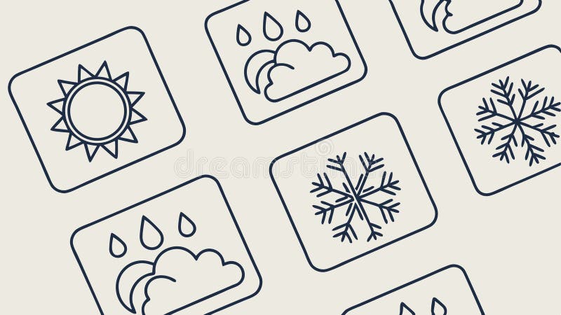 Weather Icons Set Sun Snow Rain Cloud, Vector Design Generative AI ...