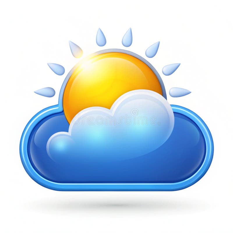 Weather Isolated on White Background Stock Illustration - Illustration ...