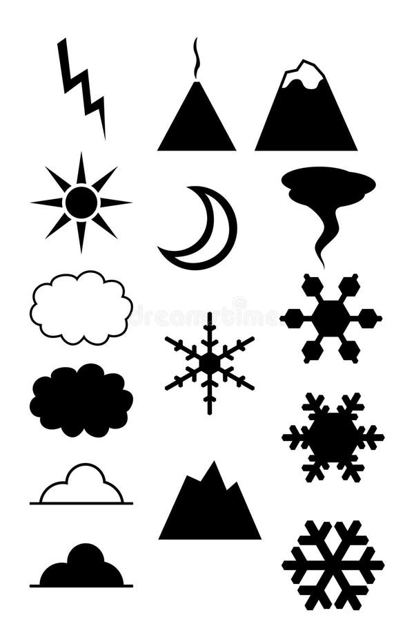 Weather land collection stock illustration. Illustration of mountain ...