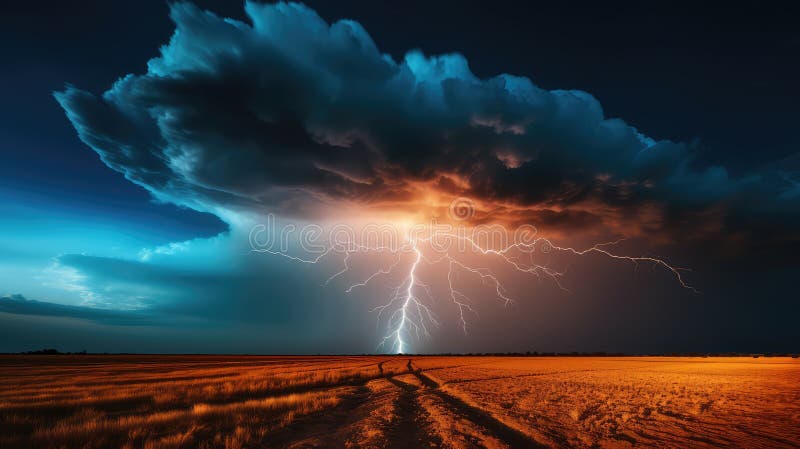 Weather lighting strike stock illustration. Illustration of energy ...
