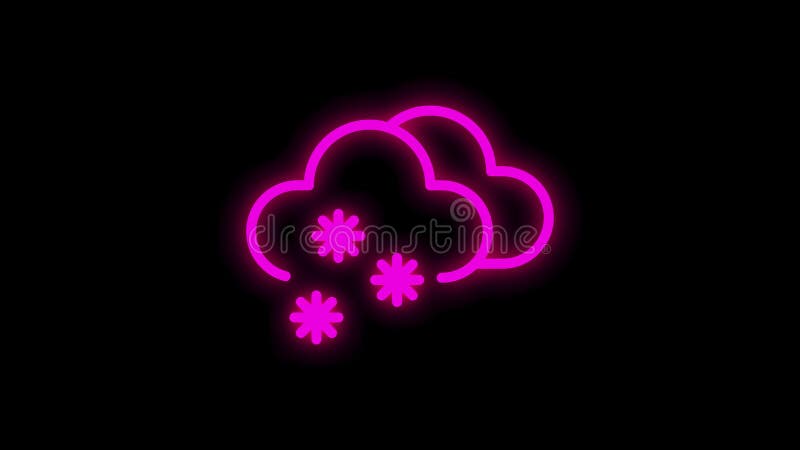 Weather Line Neon Icon for Modern Concepts, Web and Apps on White ...