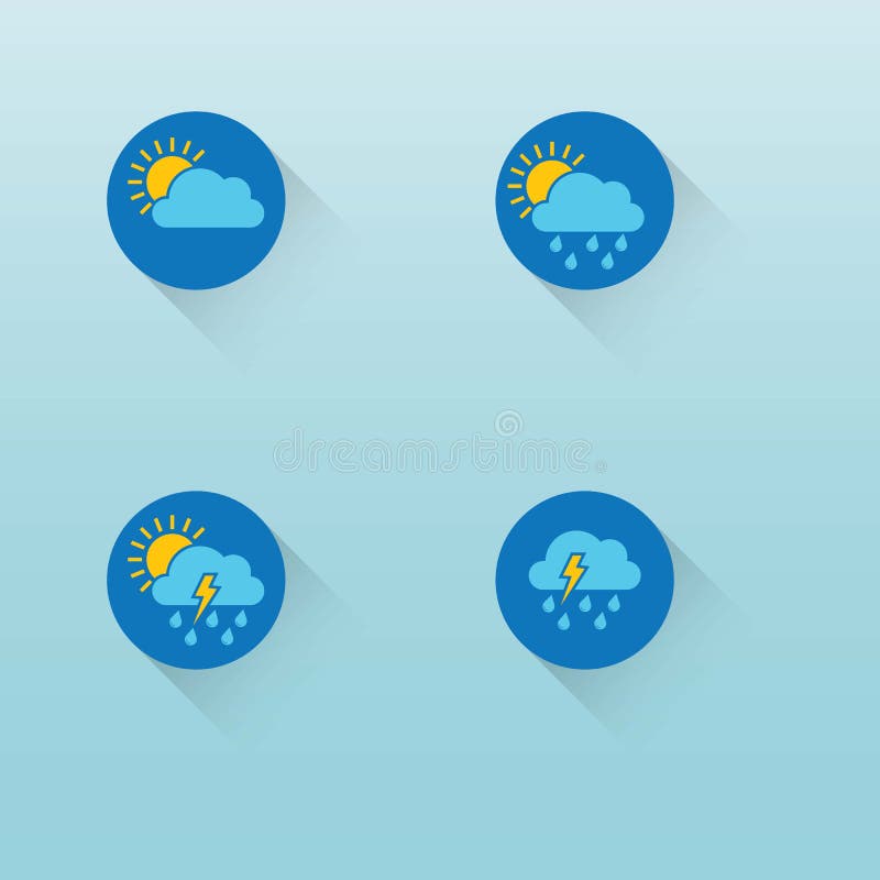 Weather logo icon set stock vector. Illustration of season - 215637804