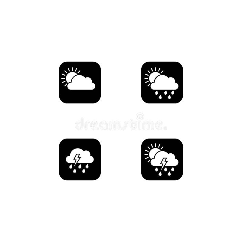 Weather logo template stock illustration. Illustration of icon - 191065415