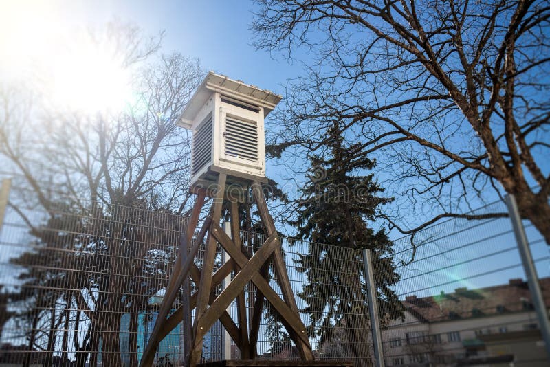 Stevenson Screen Meteorological Instrument Shelter Stock Photo - Image ...