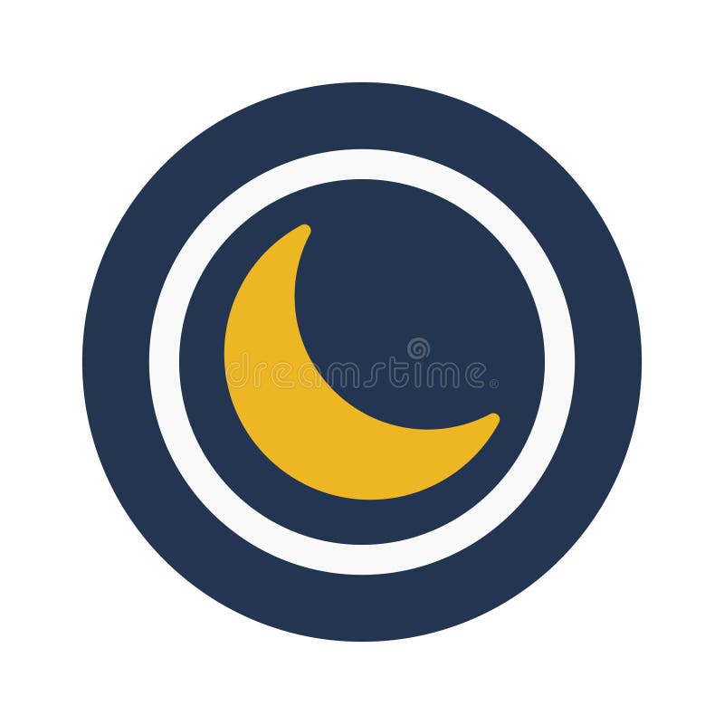 Weather, Moon, Night, Crescent Fully Editable Vector Icon Stock Vector ...