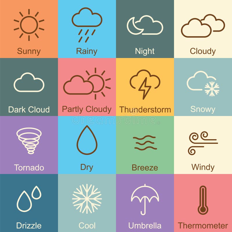 Weather outline design stock vector. Illustration of line - 67507413