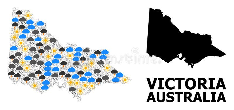 Weather Pattern Map of Australian Victoria Stock Illustration ...