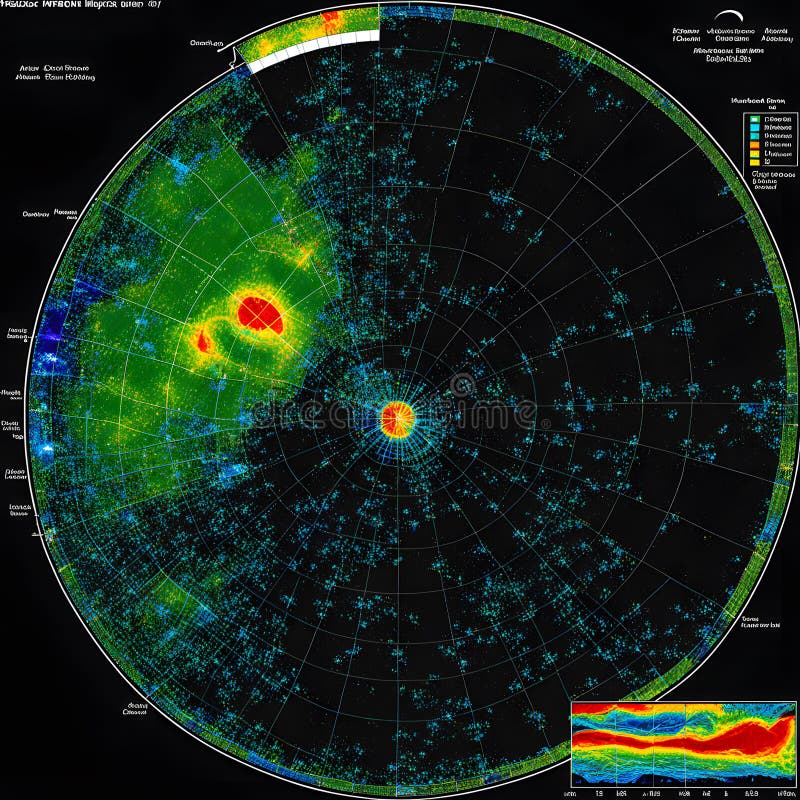 Weather Radar with Clouds , Ai-generatet Stock Illustration ...