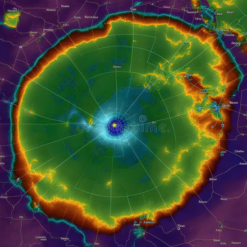 Weather Radar with Clouds , Ai-generatet Stock Illustration ...