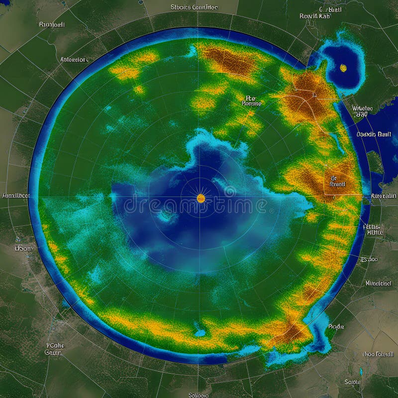 Weather Radar with Clouds , Ai-generatet Stock Illustration ...