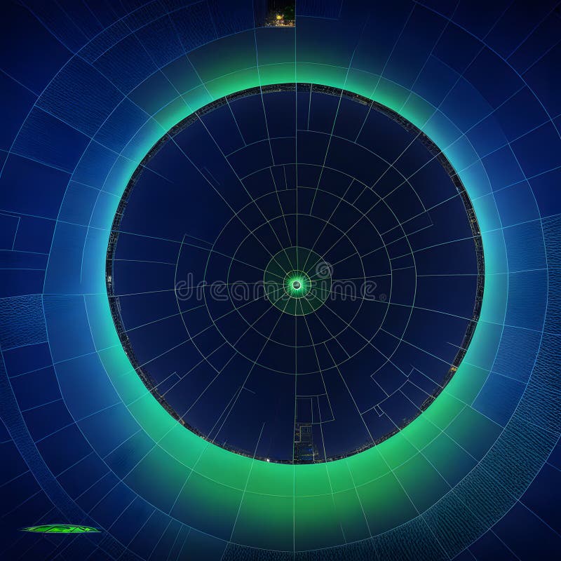 Weather Radar with Clouds , Ai-generatet Stock Illustration ...