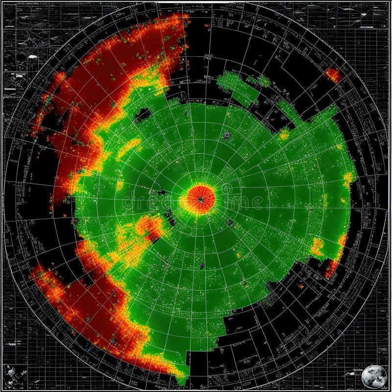 Weather Radar with Clouds , Ai-generatet Stock Illustration ...