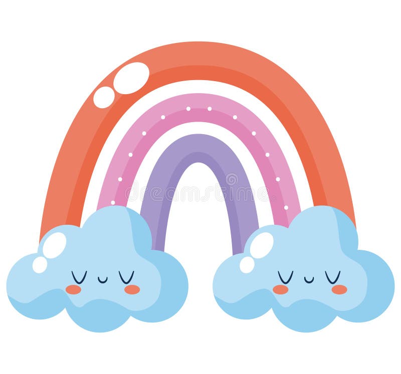 Weather rainbow cute stock vector. Illustration of happy - 310842889