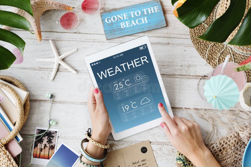Weather Report Forecast Temperature Concept Stock Photo - Image of ...