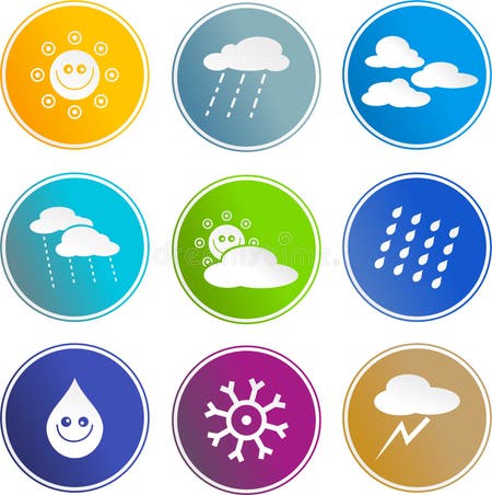 Weather sign icons stock vector. Illustration of board - 3289829
