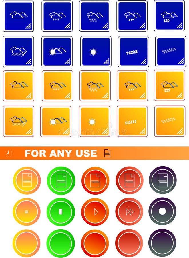 Weather signs stock vector. Illustration of element, icon - 376369