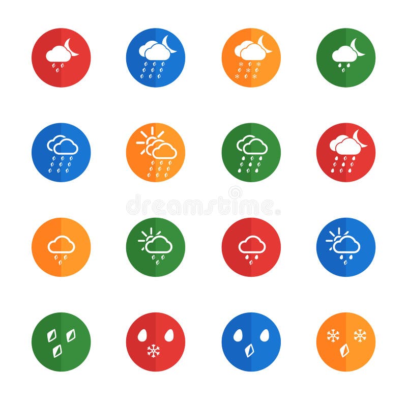 Weather Simple Vector Icons Stock Vector - Illustration of weather ...