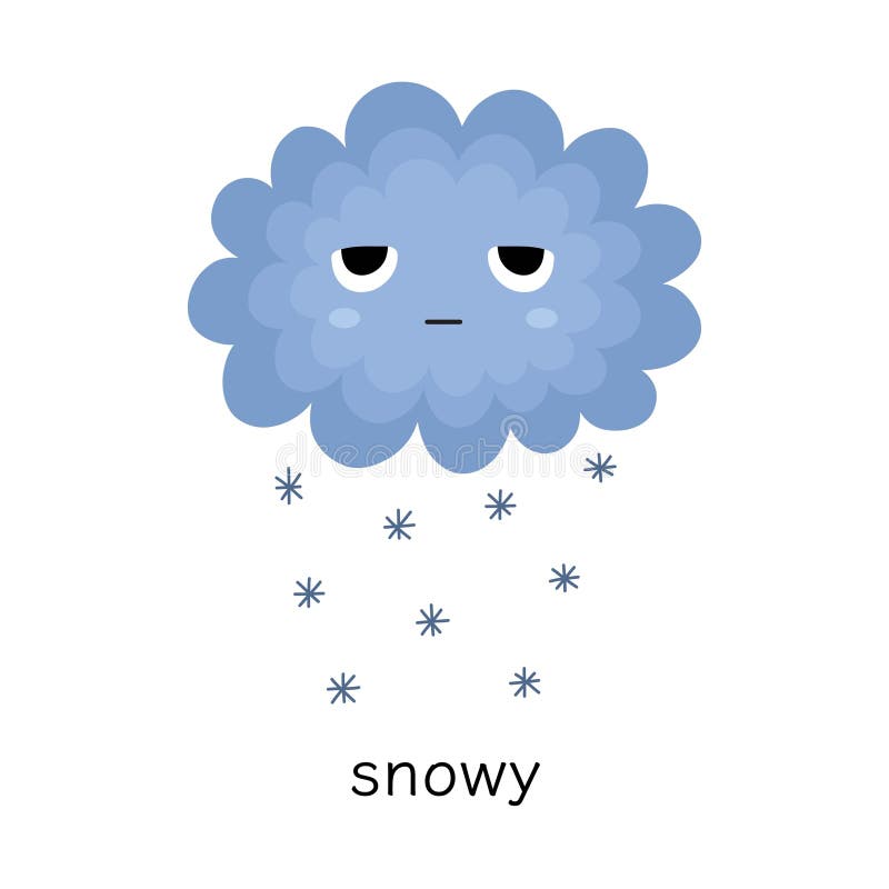 Cute Weather Flashcards Collection. Flash Cards Set with Funny Sun and ...