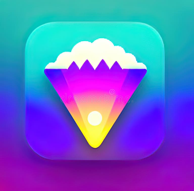 Weather Software App Style Icon. Generative AI. Stock Illustration ...